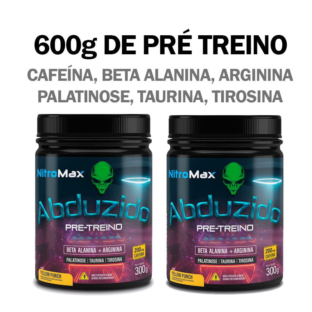 Pré Treino Abduzido Kit 2 Unidades 600g (total) Fórmula Premium ...