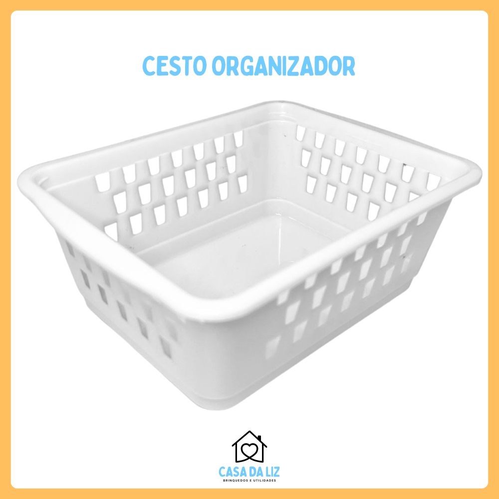 Cesto Organizador 10 Peças 16x12x6cm Pequeno Branco Multiuso Para ...