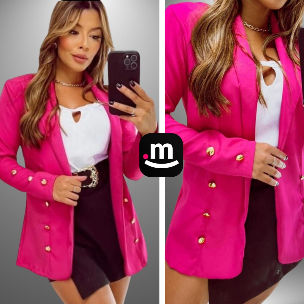 Mclube Blazer Virginia Max Alfaiataria Feminino Longo Sobretudo Social ...