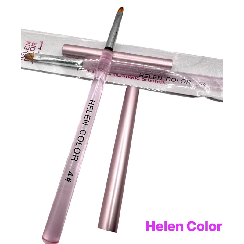 Pincel Língua de Gato Helen Color Rosa Claro c/ Tampa, Pincel ...