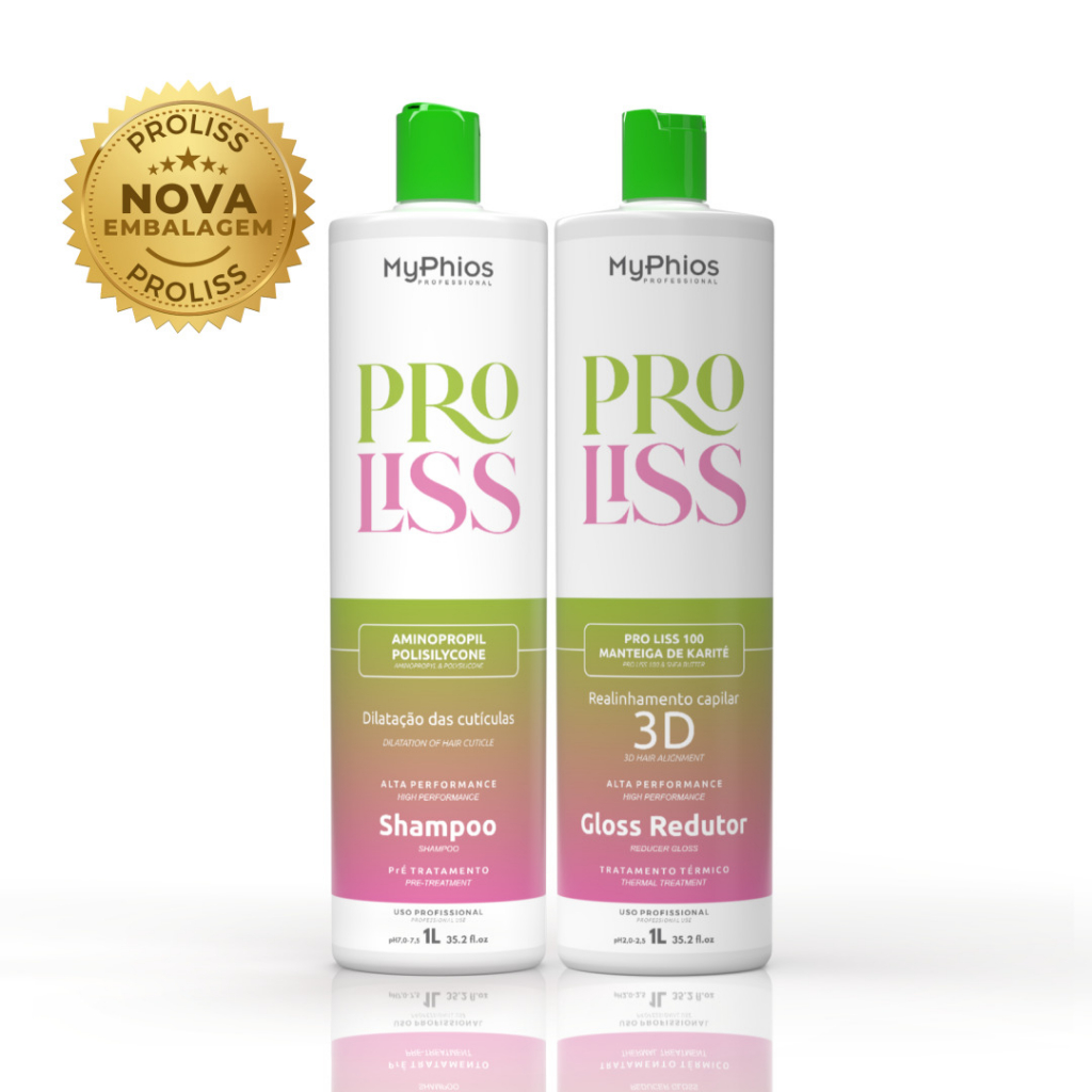 KIT Shampoo e Gloss Proliss 2x1L My Phios Sem Formol | Shopee Brasil