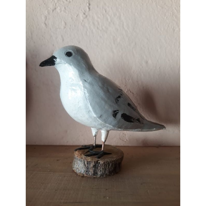 rolinha branca artesanato escultura 15cm | Shopee Brasil