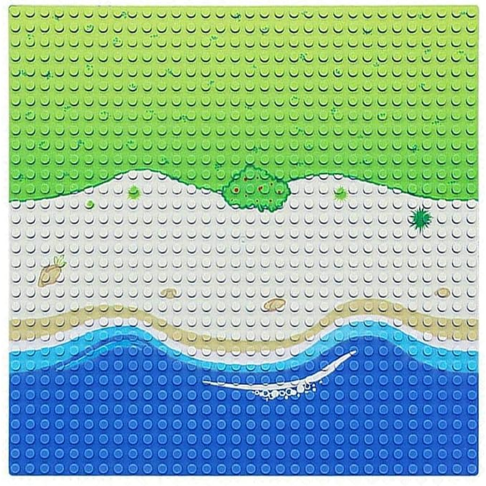 Base Praia Compatível Com Lego 32x32 Pontos Placa Para Blocos de Montar ...