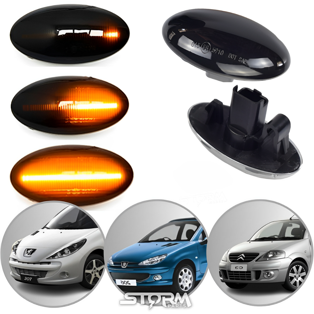 Par Seta Pisca Sequencial Peugeot 206 Peugeot 207 Citroen C3 Picasso 307 Sinal Repetidor ...