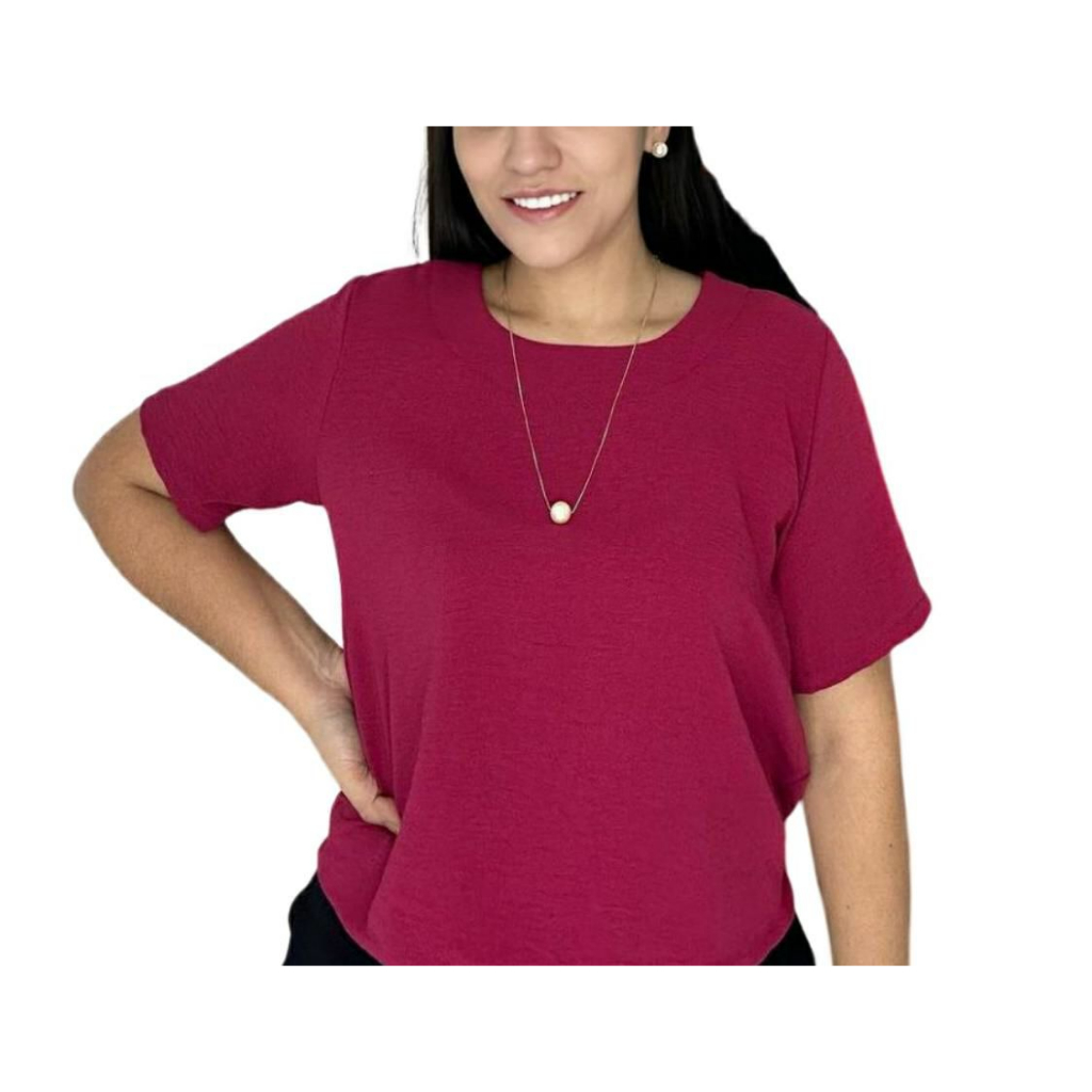 Blusa max duna feminino básico manga curta moda tendência | Shopee Brasil