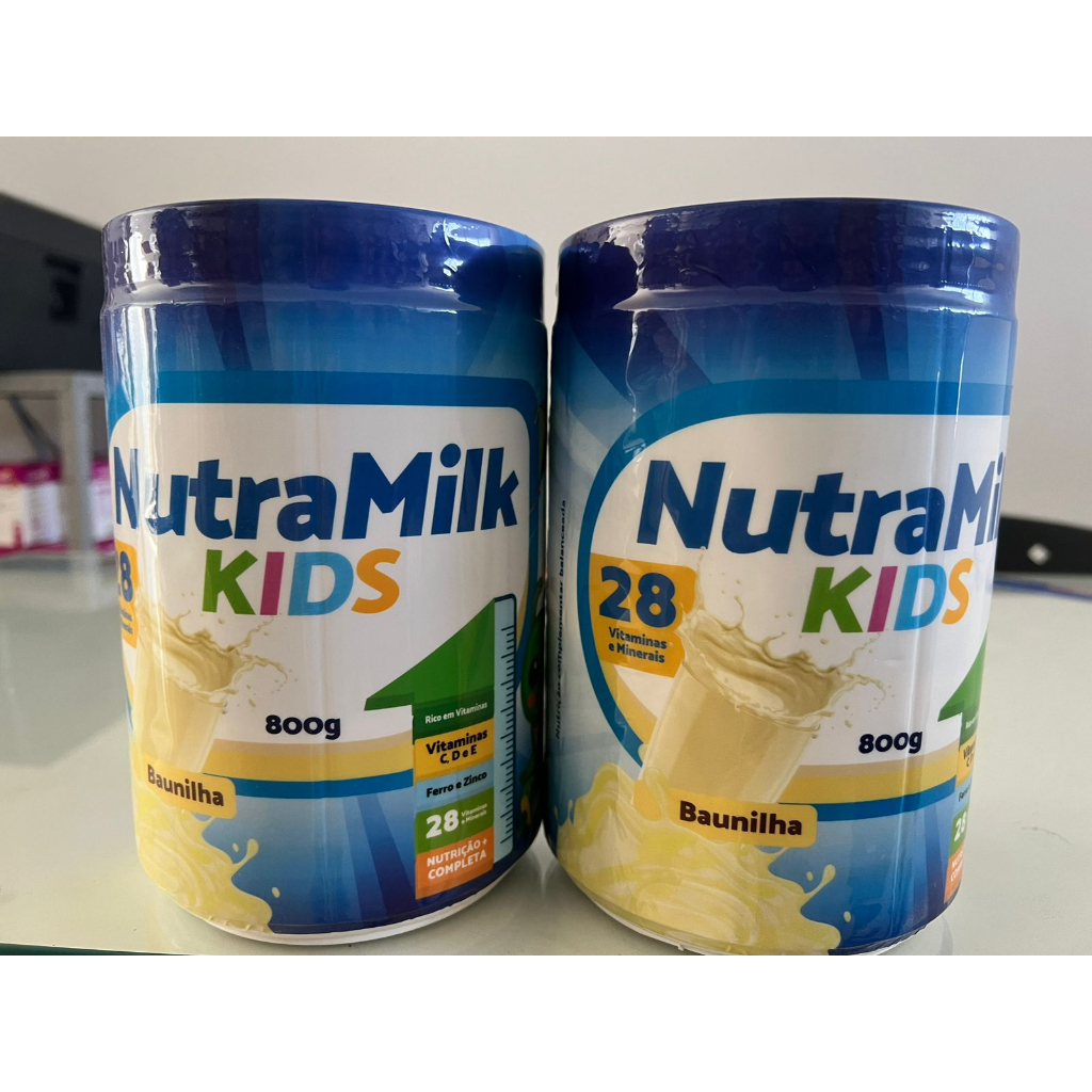 kit c/ 2 unid nutramilk 800g baunilha suplemento alimentar | Shopee Brasil