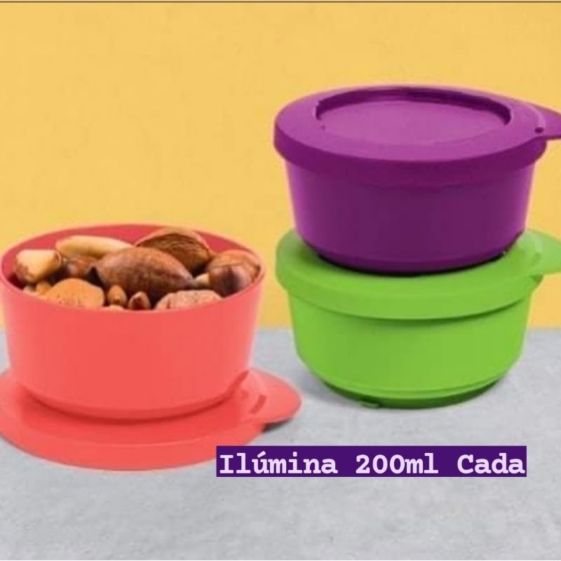 Tupperware Tigela Vasilha Ilúmina 200ml Cores Variadas - Unidade ...