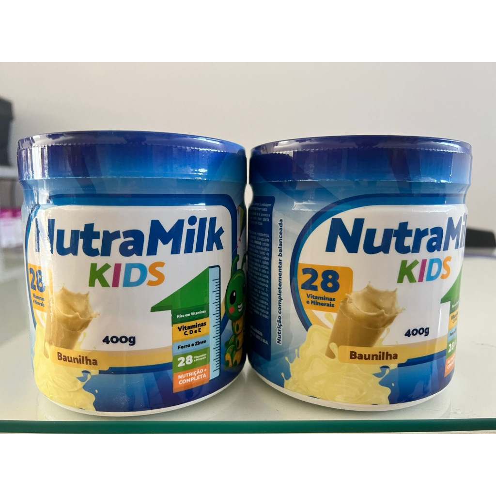 kit c/ 2 unid nutramilk 400g baunilha suplemento alimentar | Shopee Brasil