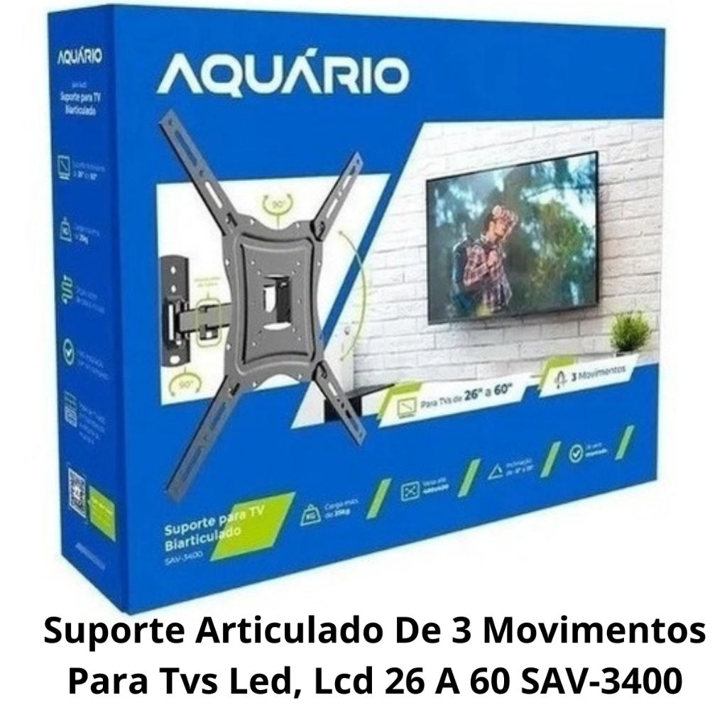 Suporte Articulado De 3 Movimentos Para Tvs Led, Lcd 26 A 60 SAV-3400 ...