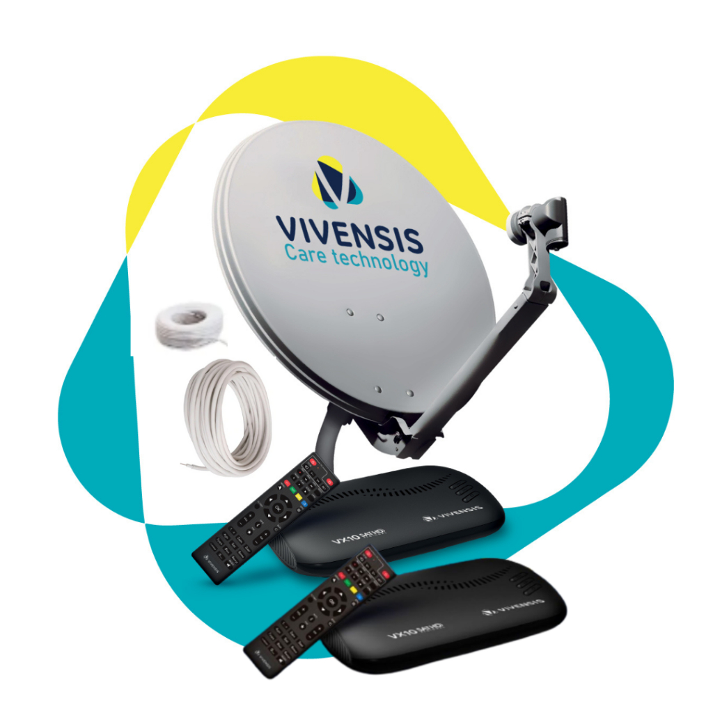 Kit Nova Parab. Vivensis - Com 2 Receptores+ku+antena+cabo | Shopee Brasil