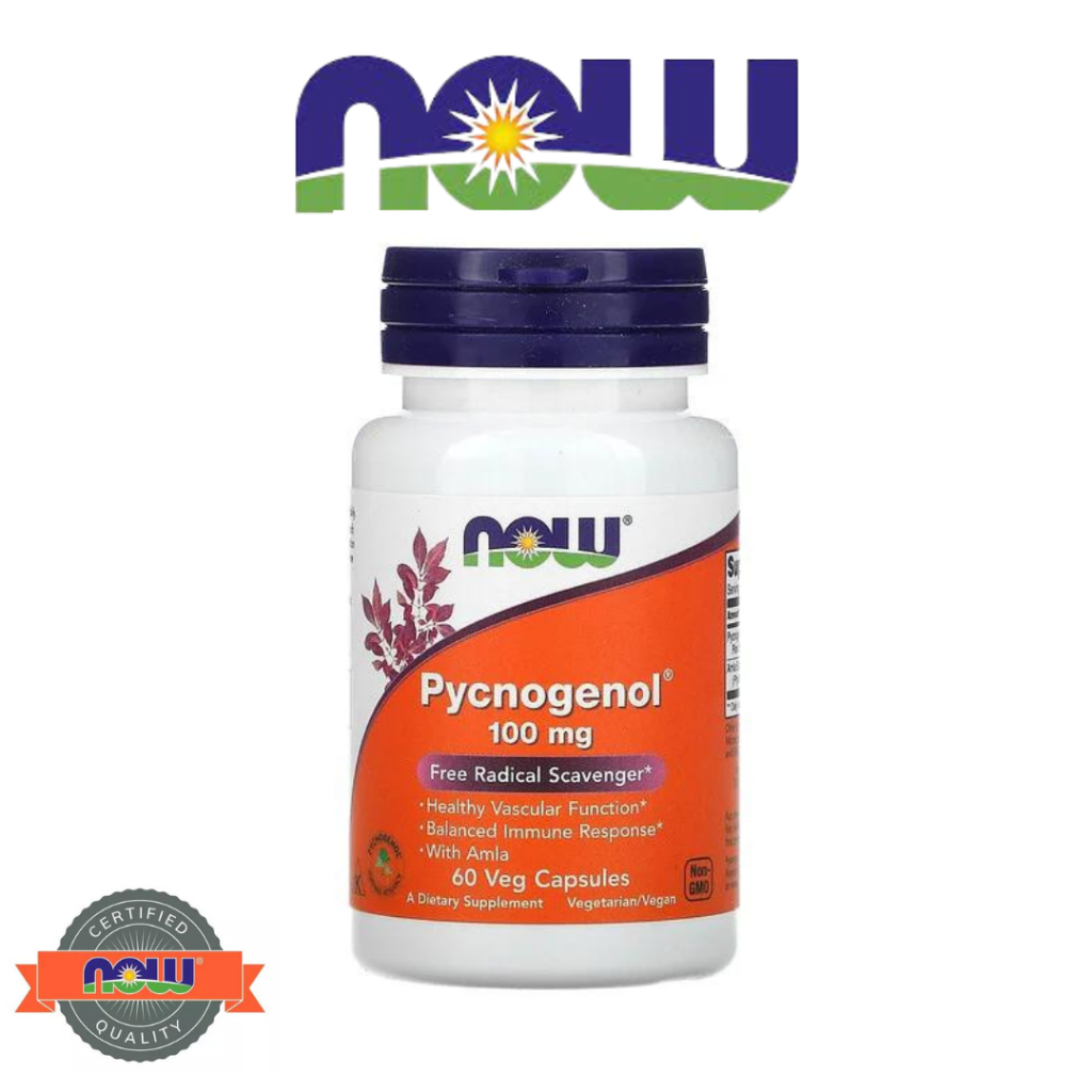 NOW Foods, Pycnogenol, 100 mg, 60 Cápsulas Vegetais | Shopee Brasil
