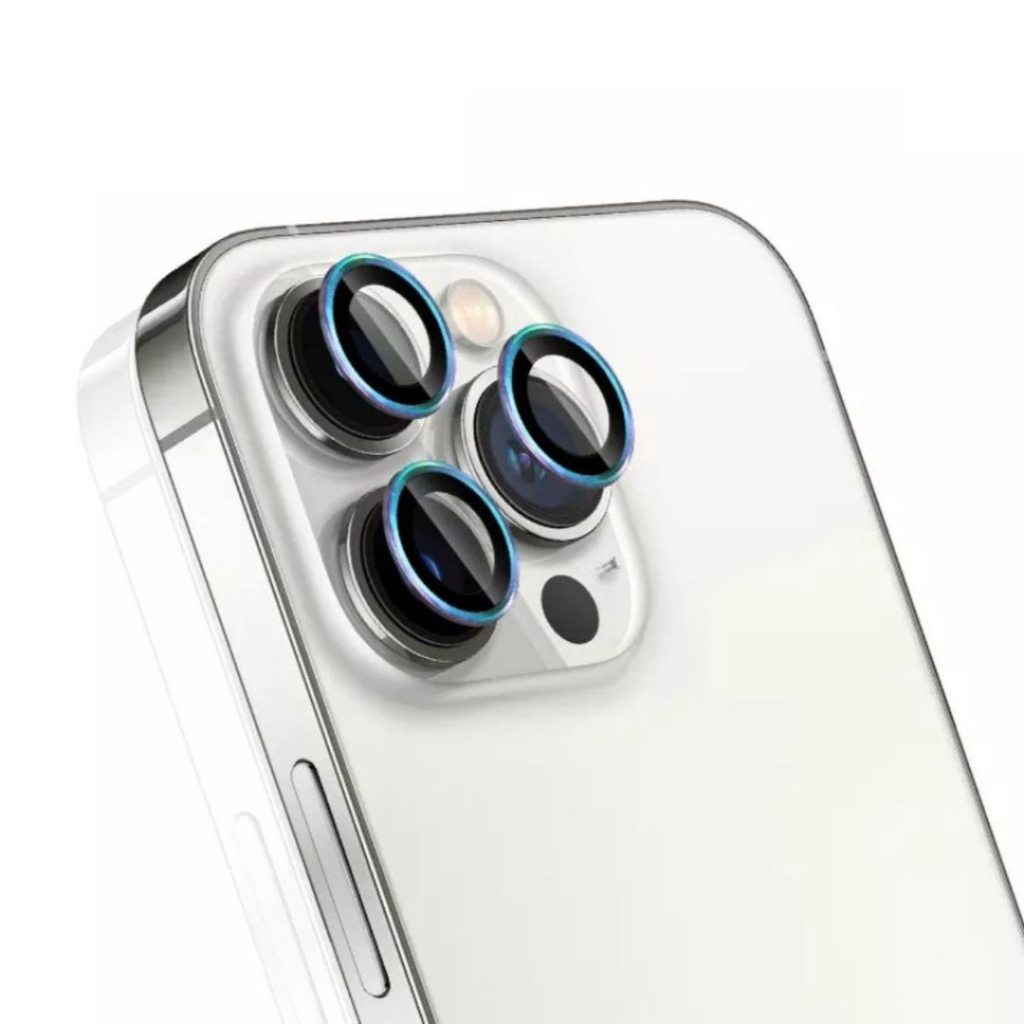 KIT PELÍCULA DE VIDRO CÂMERA IPHONE ANEL METÁLICO LISO IP 13 / 13 MINI / 13 PRO / 13 PRO MAX - 2 ...