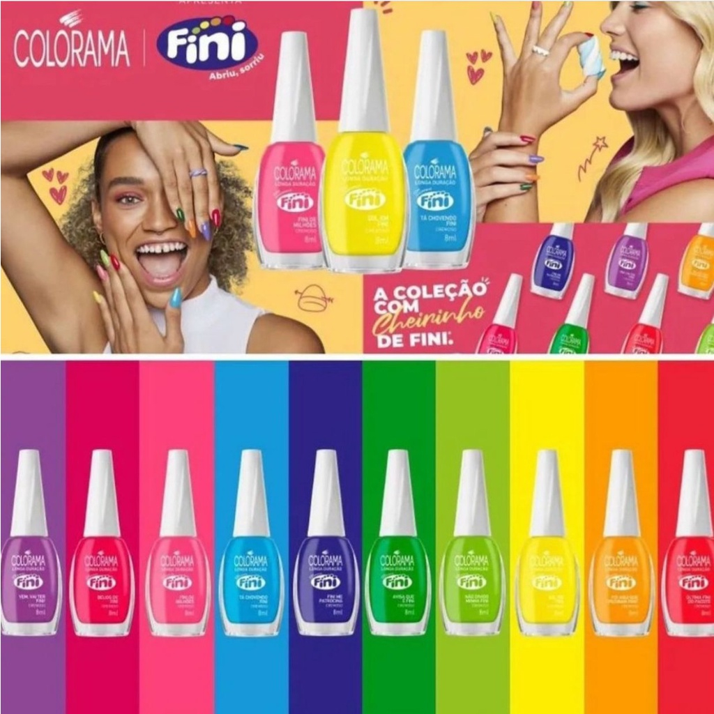 Kit Esmalte Colorama Linha Fini com 5 Unidades | Shopee Brasil