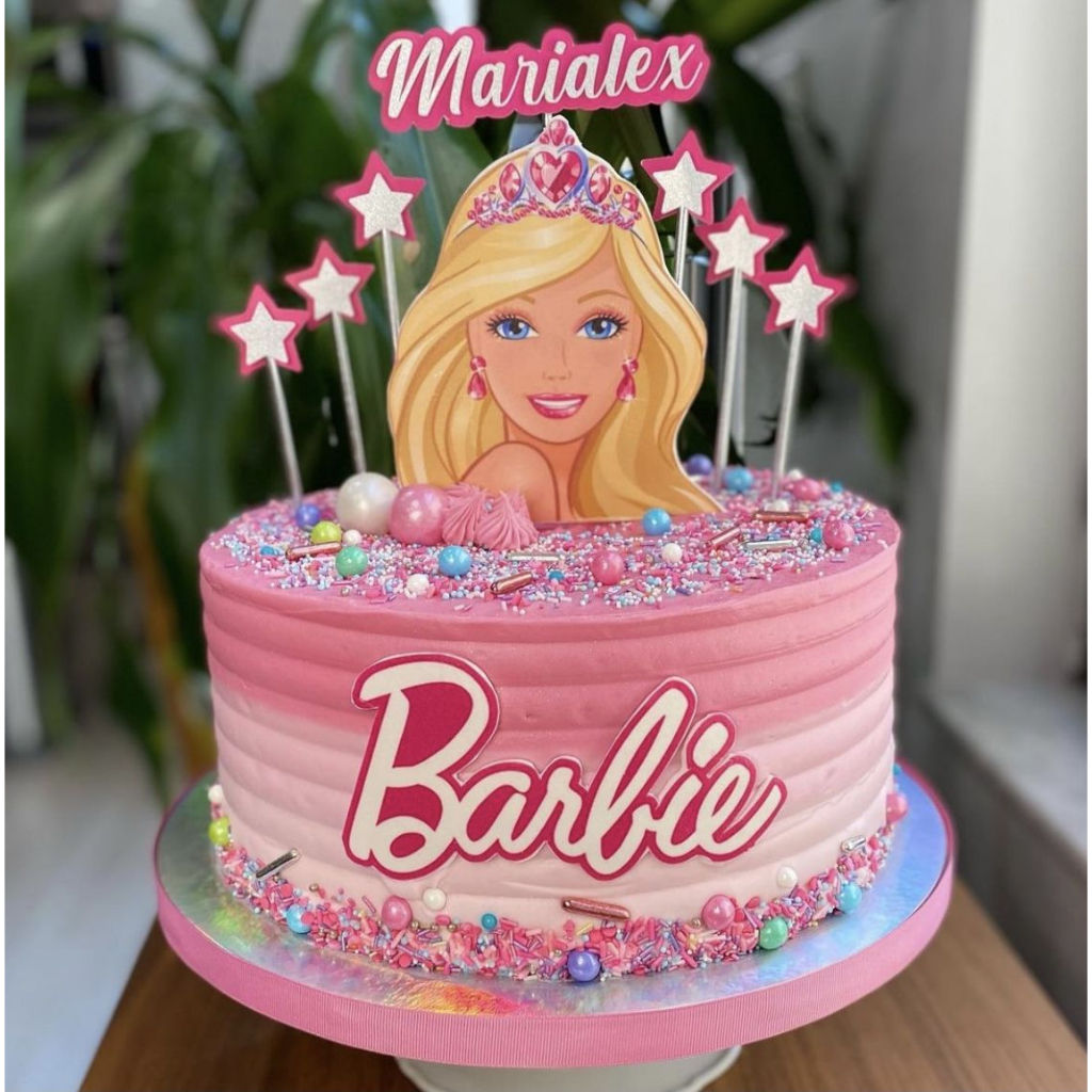 Topo de Bolo Barbie. Toppers para seu bolo lindo. Papelaria ...
