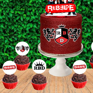 Topo De Bolo Rbd Rebelde + 15 Toppers de Docinhos | Shopee Brasil