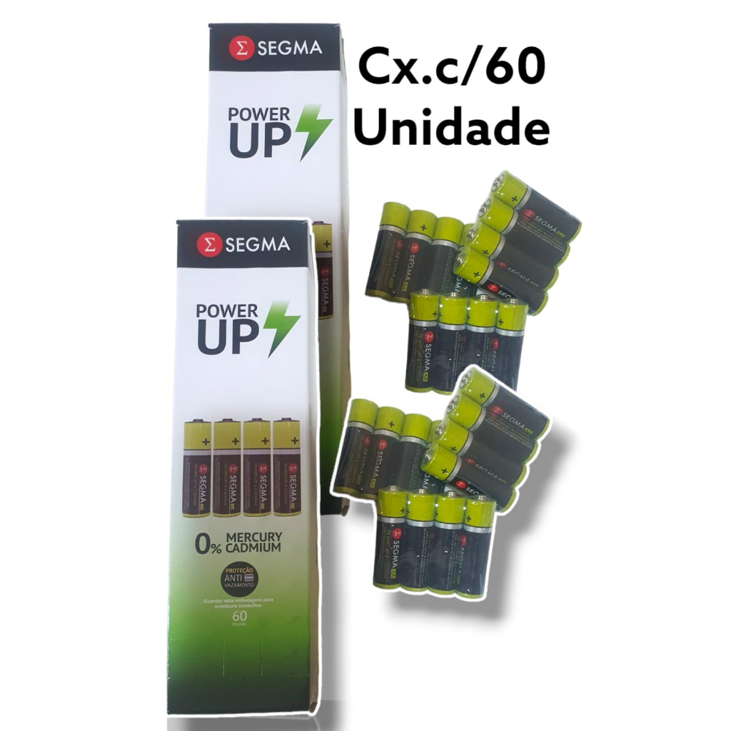 PILHA AA SEGMA POWER UP 1.5V SEG AA | Shopee Brasil