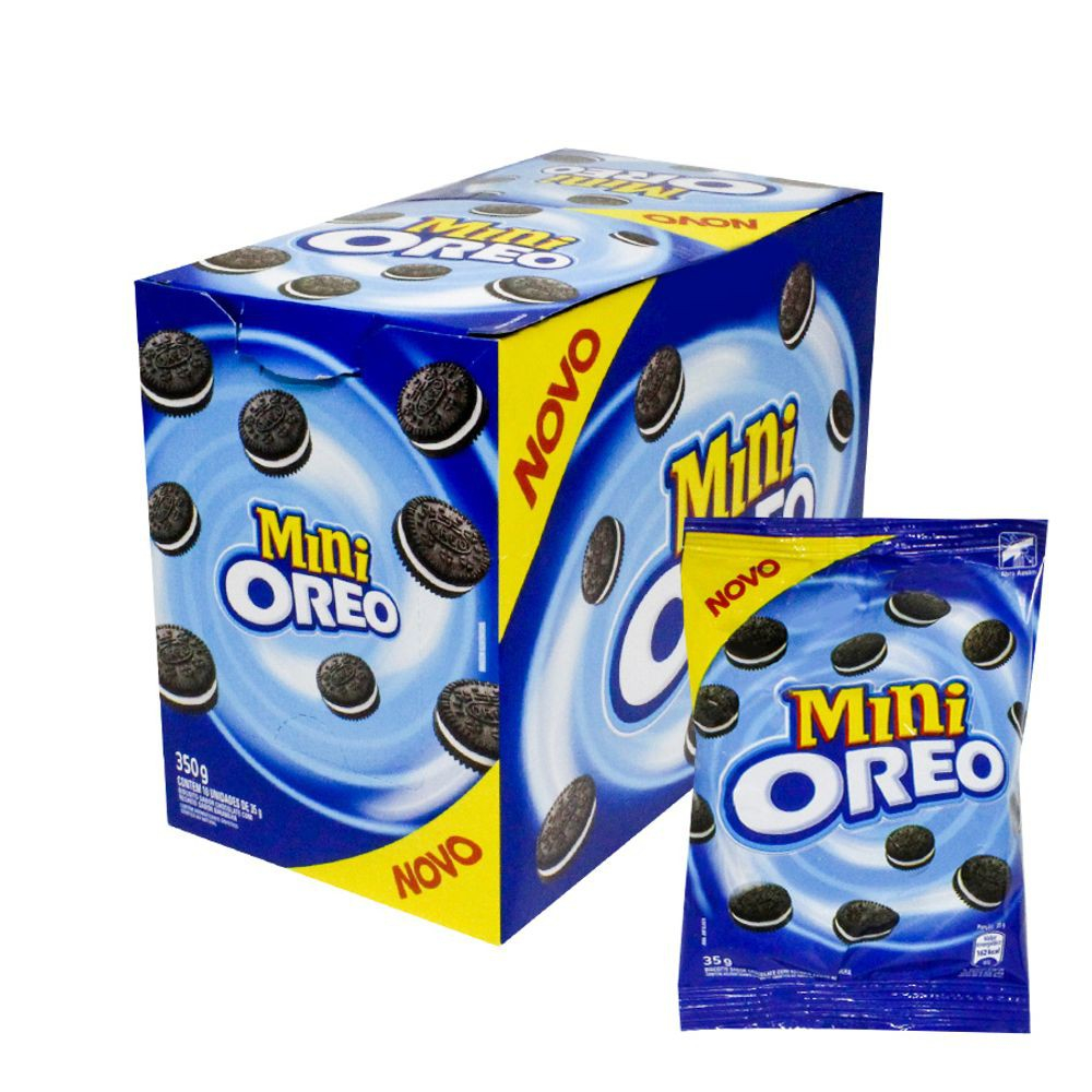Biscoito Recheado Mini Oreo 35g Caixa com 10un | Shopee Brasil