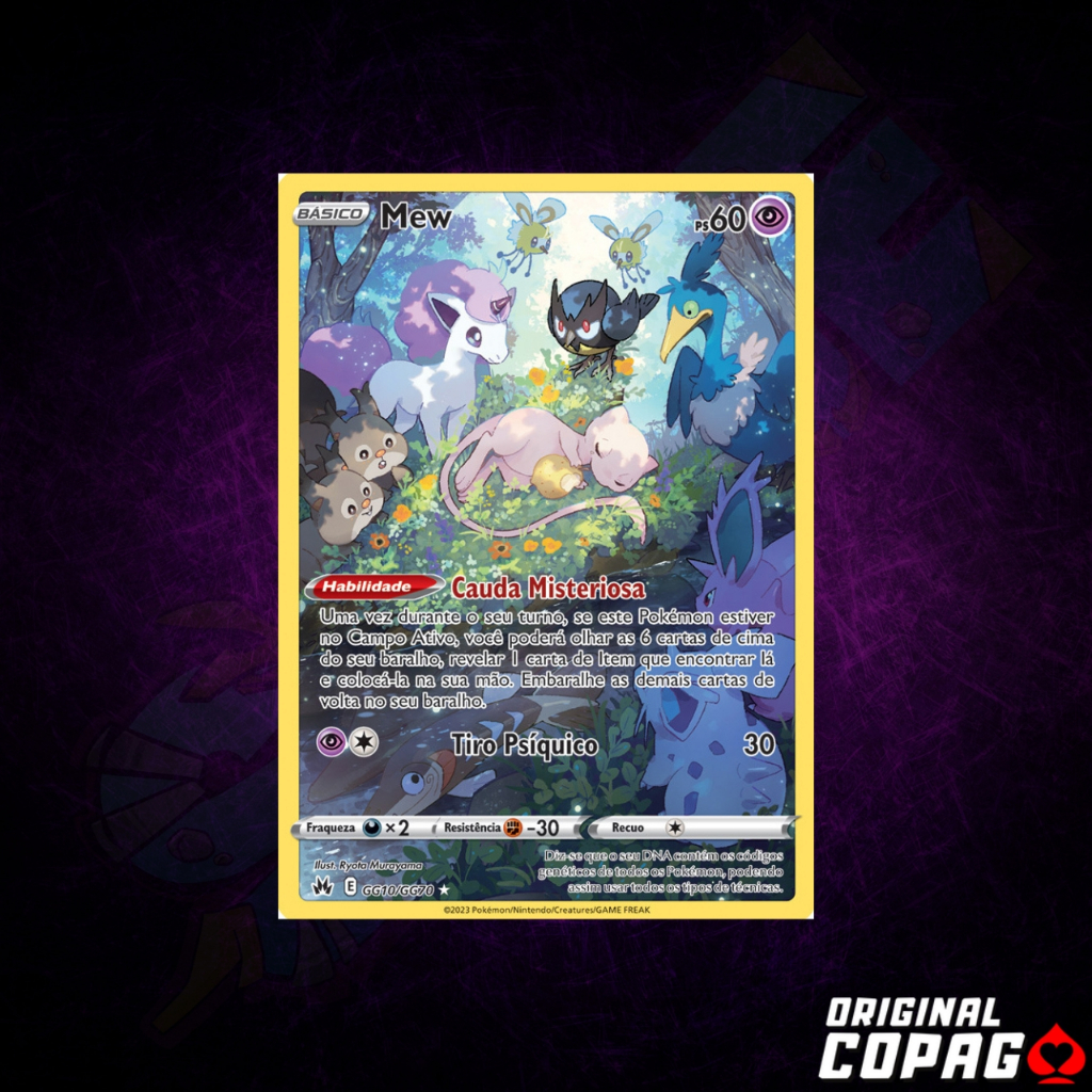 Carta Pokémon Mew - Realeza Absoluta - Copag - Original em Português ...