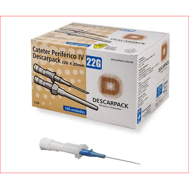 Cateter Intravenoso Body Piercing 22 G Caixa Com 50 Unidades | Shopee ...