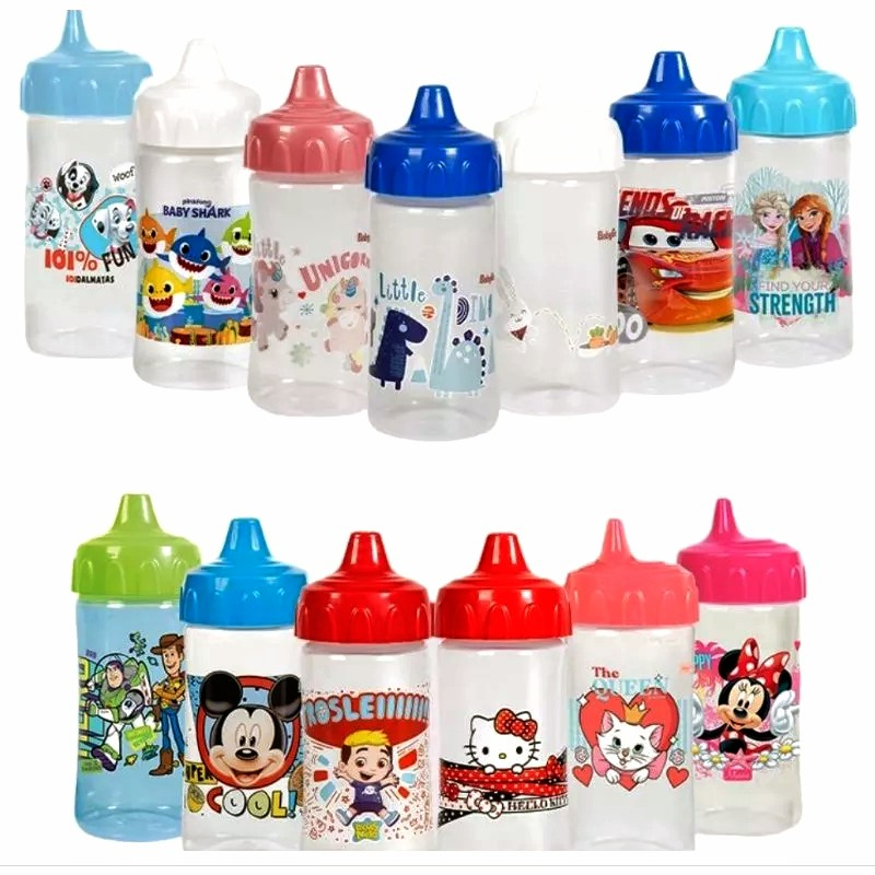 Copo com válvula anti respingos de treinamento personagens-Babygo 240ml | Shopee Brasil