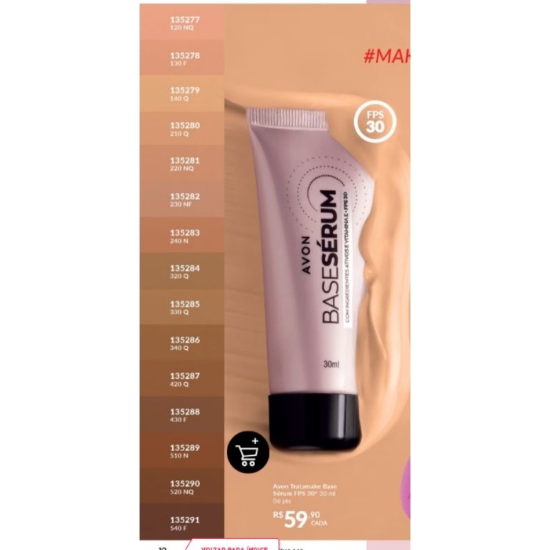 Base Sérum com vitamina C e FPS 30 Avon | Shopee Brasil