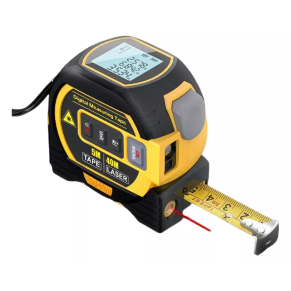 Trena Laser Digital 40M Fita Métrica 5M Multifuncional 3 em 1 | Shopee ...