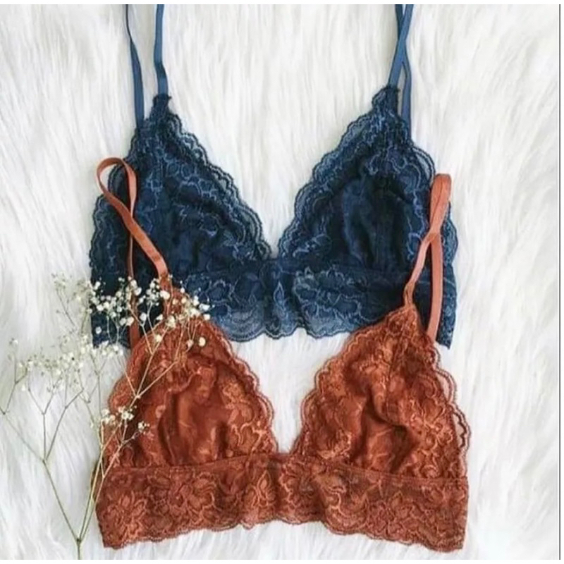 Top Cropped Renda Sem Bojo Diversas Cores Alças Ajustáveis Rendado ...