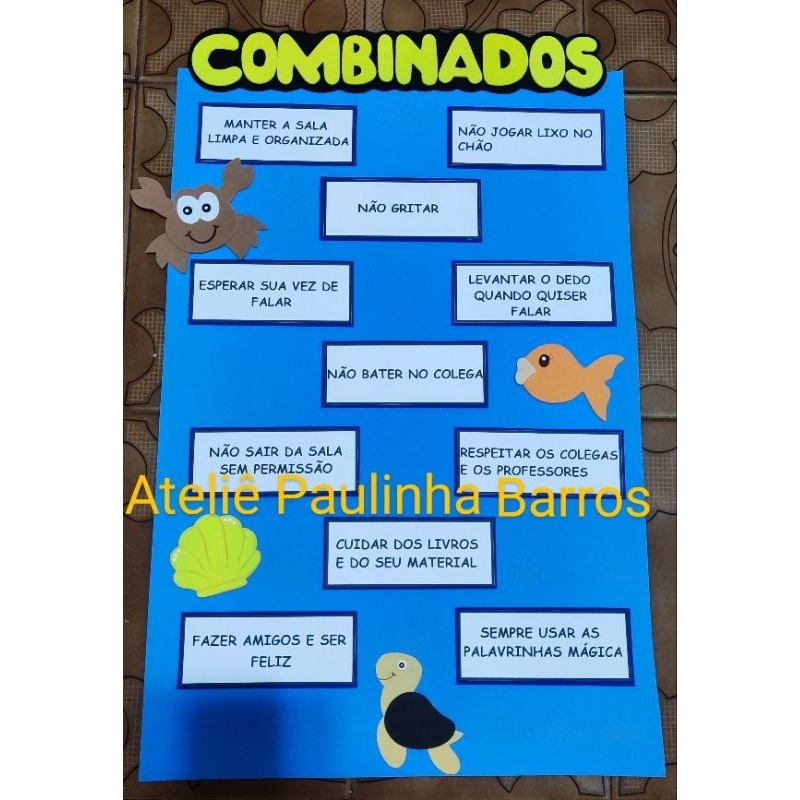 Painel Combinados Fundo do mar | Shopee Brasil