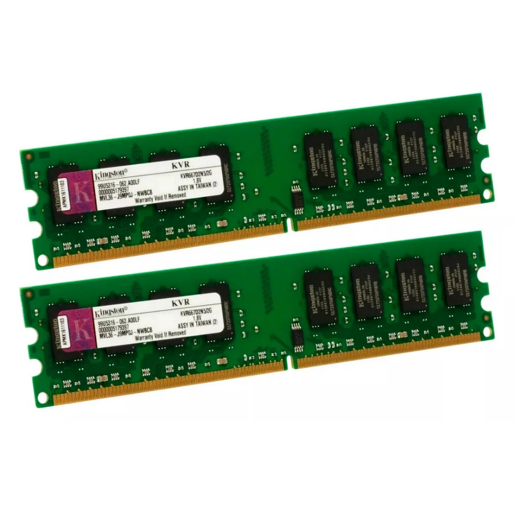 4 Gigas De Memória Kingston Ddr2 667mhz Para Pcs 2 X 2gb Shopee Brasil