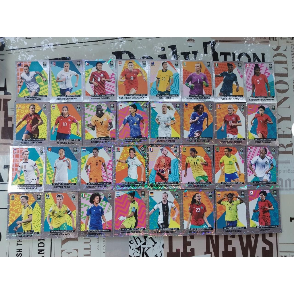 Beyond Greatness - Figurinhas Originais Avulsas Copa do Mundo Feminina ...
