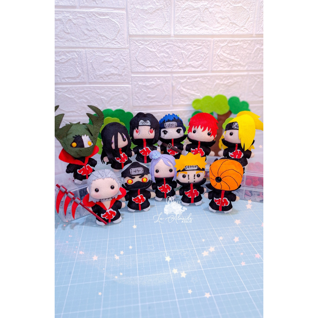 Bonecos Akatsuki mini em feltro | Shopee Brasil