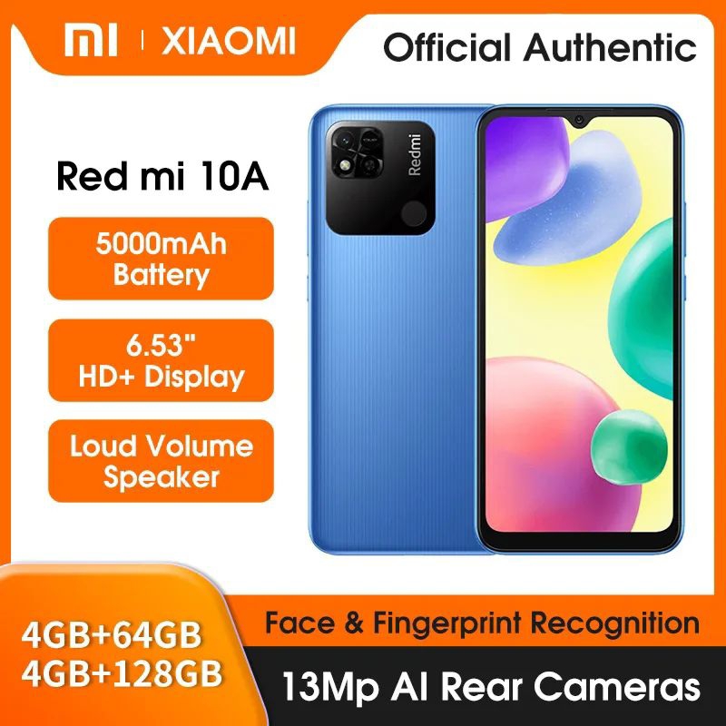redmi 10a sky BLUE 4gb ram 128gb memória | Shopee Brasil