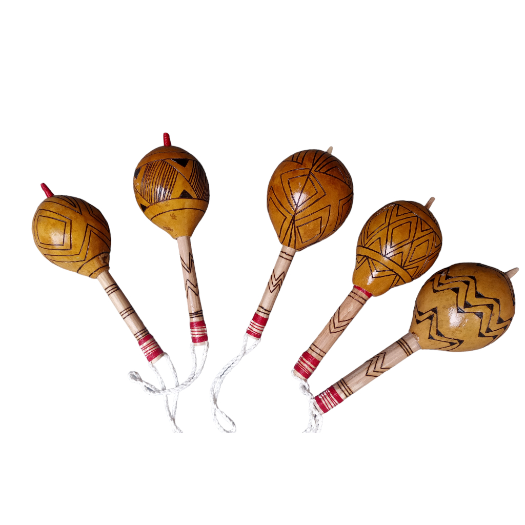 Maraca Cabaça Artesanal Indígena Exclusiva | Shopee Brasil