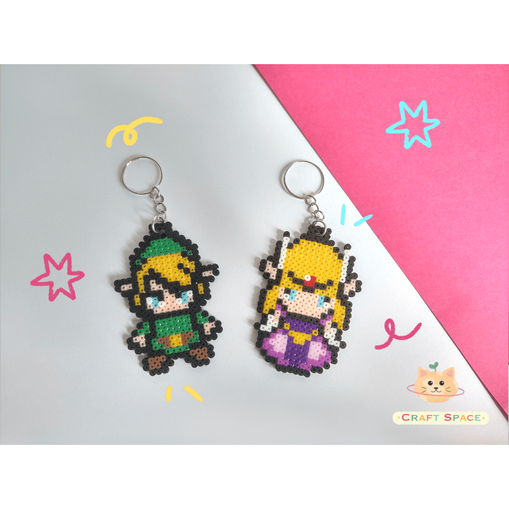 Chaveiro The Legend of Zelda - Link - Zelda - Pixel Art/Hama Beads ...