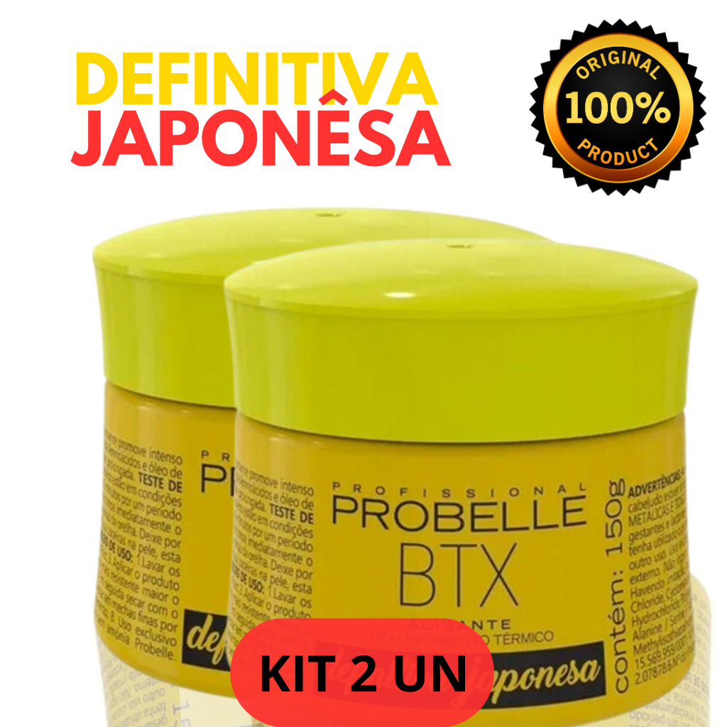 KIT COM 2 Botox Probelle Alisante Definitiva Japonesa 150g | Shopee Brasil