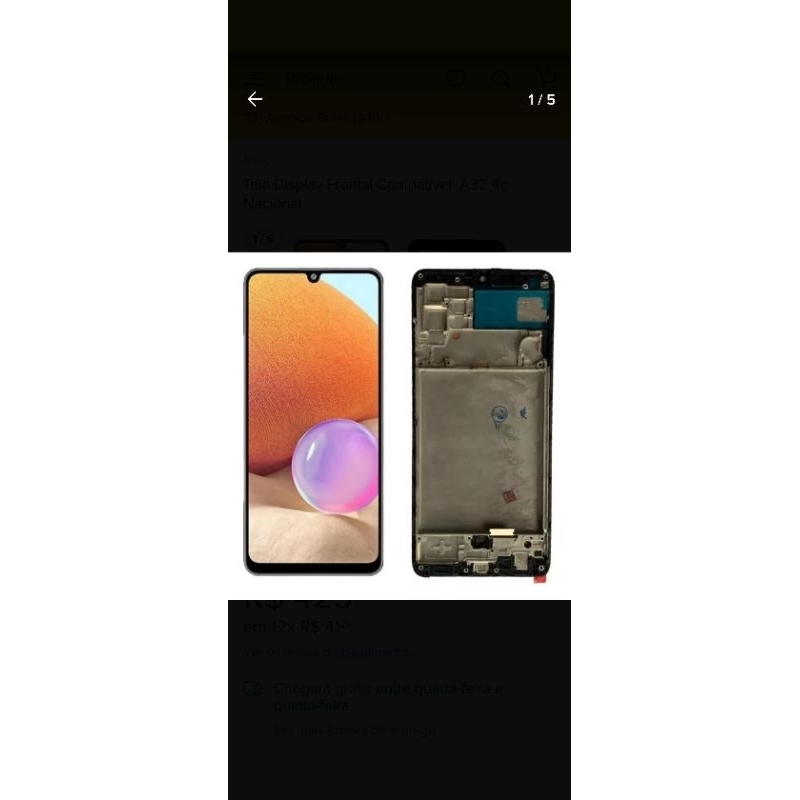 tela display frontal a32 a325 4g incell com aro | Shopee Brasil