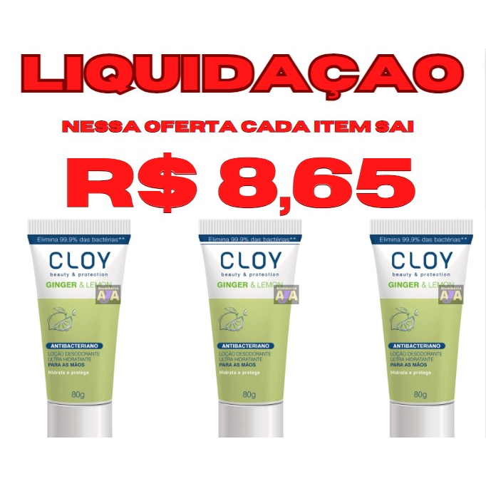 cloy loçao desodorante ultra hidratante para maos | Shopee Brasil