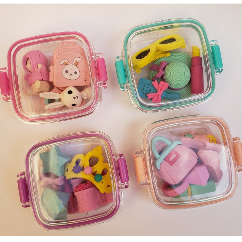 Kit de Mini Borracha em Formato Diversos na Marmita Acrílica ...