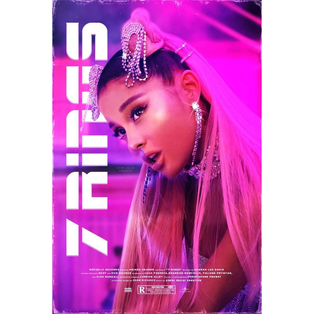 Poster Ariana Grande 42x30cm Tamanho Grande Capa de Álbum Sweetener ...