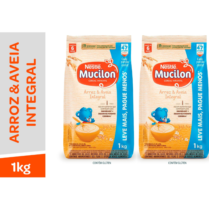 kit. Cereal Infantil Mucilon Multicereais Pacote (escolha o sabor ...