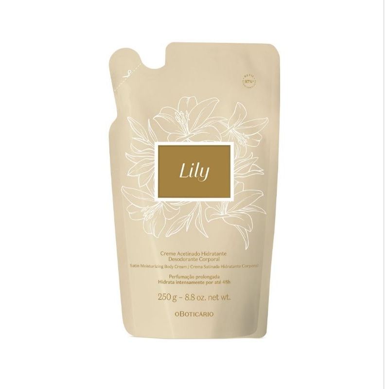 Refil Creme Acetinado Hidratante Lily / Love Lily / Lily Absolu / Lily ...