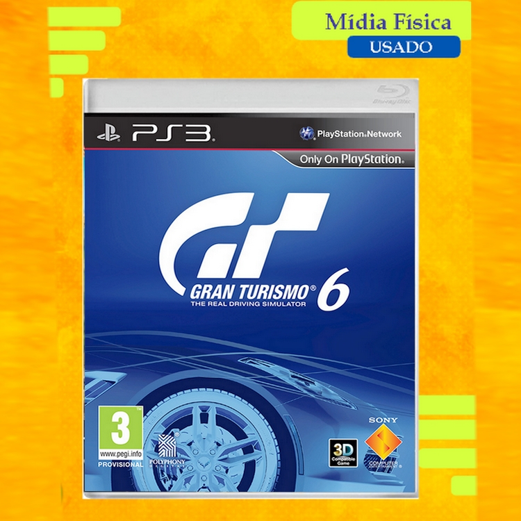 Gran Turismo 6/ ps3 ( mídia física usado) - Escorrega o Preço