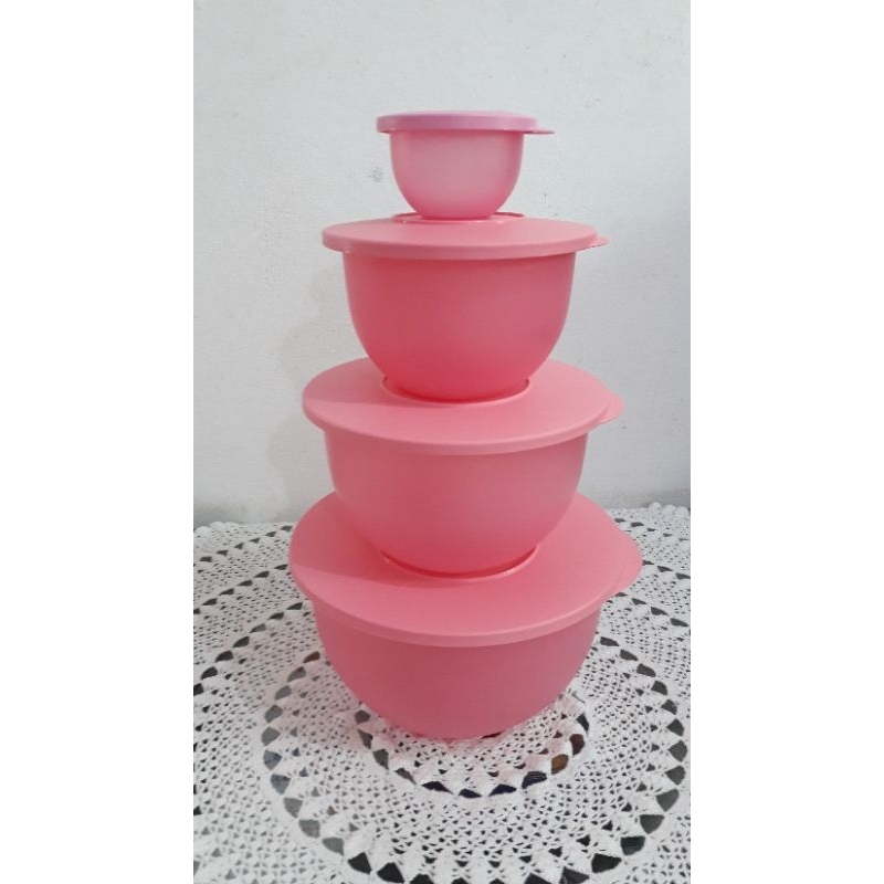 Kit Tigelas Murano rosa 4 peças Tupperware | Shopee Brasil