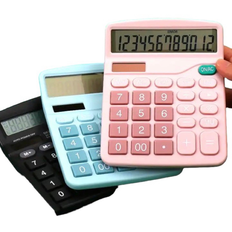 Calculadora Mesa Visor Grande 12 Dígitos Solar E Pilha | Shopee Brasil