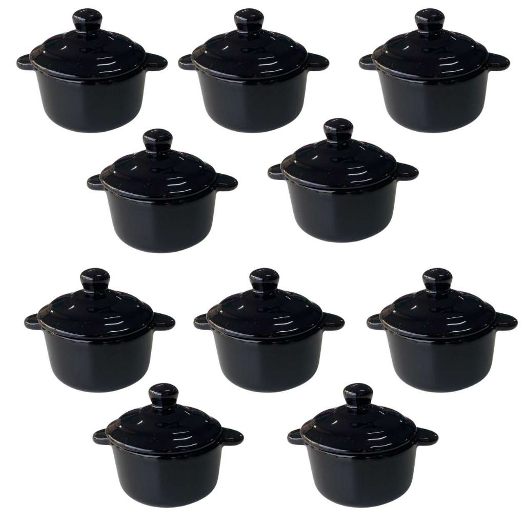 Mini Panelinha Caçarola c/ Tampa Molhira Hamekin 10 Unid | Shopee Brasil