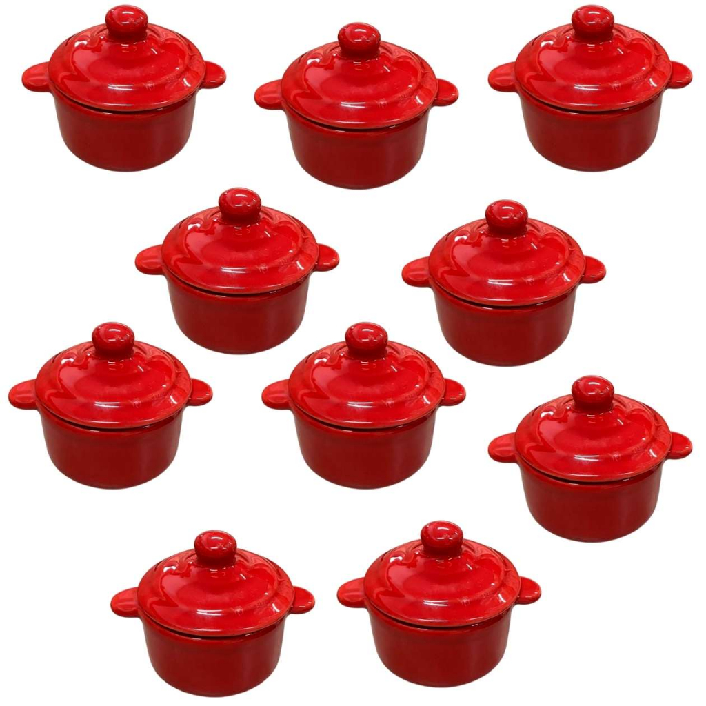 Mini Panelinha Caçarola c/ Tampa Molhira Hamekin 10 Unid | Shopee Brasil