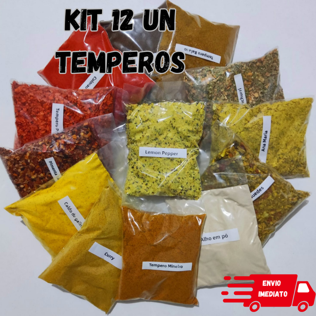 KIT 12UN TEMPEROS E CONDIMENTOS (MAIS VENDIDOS) | Shopee Brasil