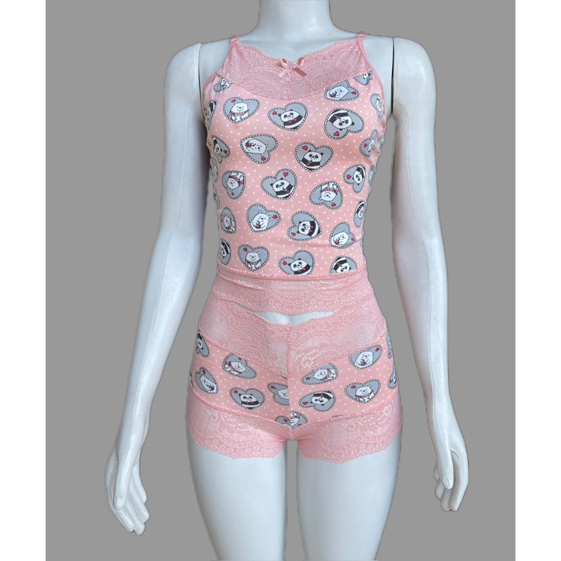 Pijama Blogueirinha Short Doll Feminino Renda baby doll sensual ...