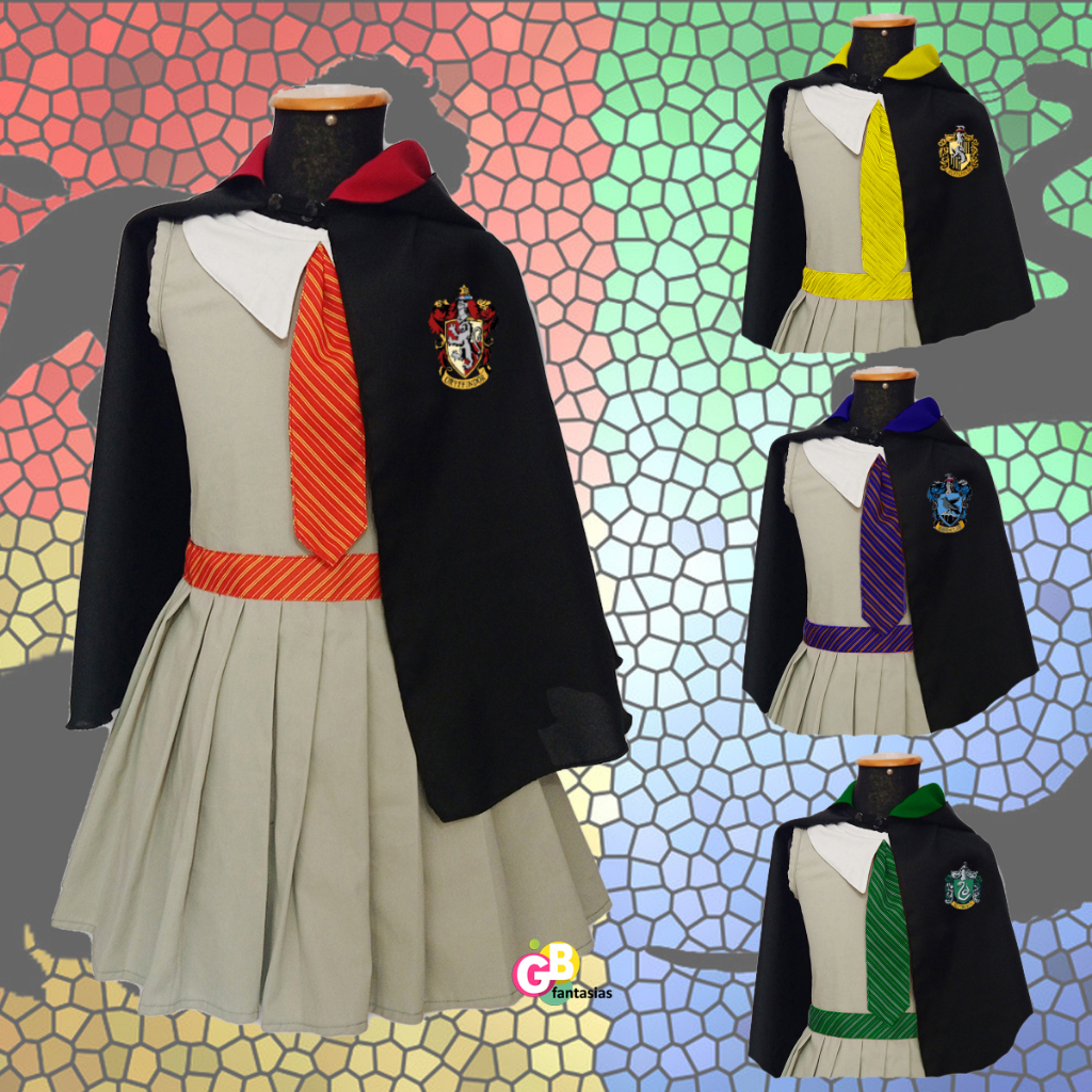 FANTASIA UNIFORME HOGWARTS HERMIONE VESTIDO INFANTIL/JUVENIL (1 a 14 ANOS) | Shopee Brasil