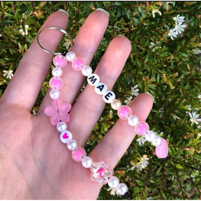 Chaveiro simples com miçangas | Shopee Brasil